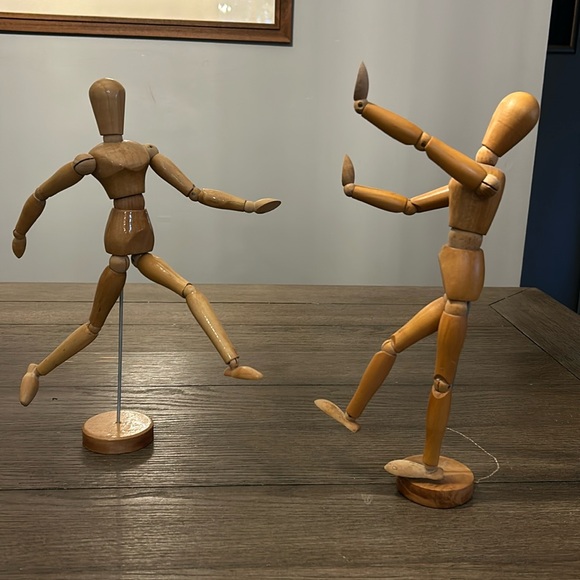 Art | Wood Articulated Artist Model Pair Sketching Art Drawing Human ...